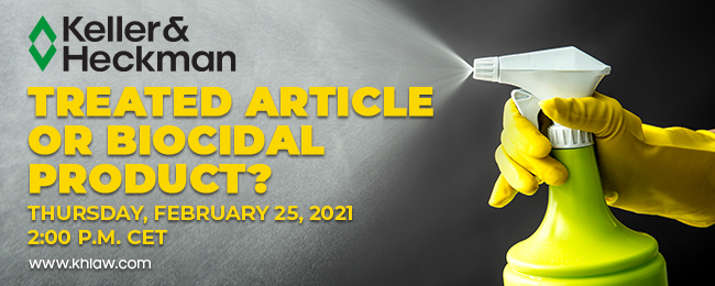 Treated Article or Biocidal Product? | Keller and Heckman